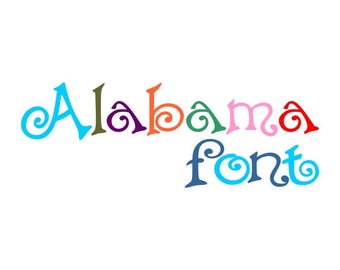 Alabama font | Etsy