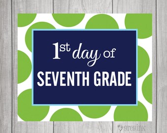 7TH GRADE Chalkboard Sign