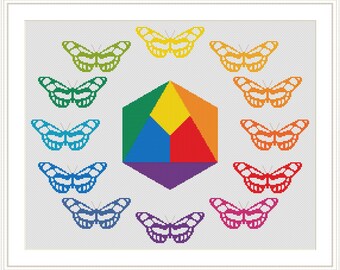 Color Wheel Embroidery Sampler by Dropcloth