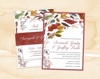Fall wedding invites | Etsy