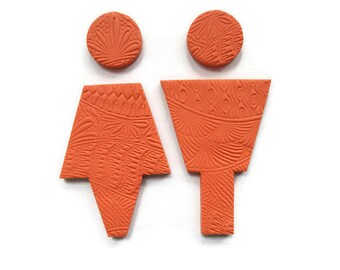 Orange bathroom | Etsy