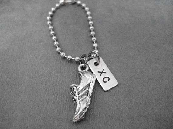 XC Run XC Cross Country Key Chain Ball Chain or Key Ring