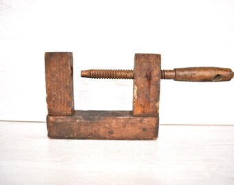Antique wood clamp | Etsy