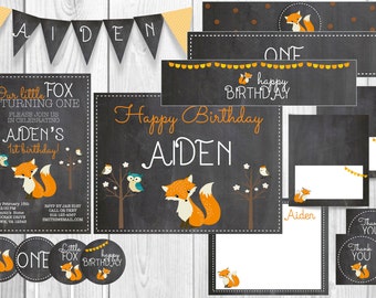 Fox birthday | Etsy