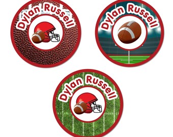Football name tags | Etsy