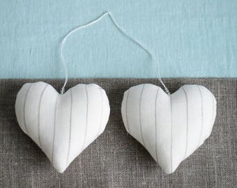 Linen hearts | Etsy