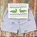 Faux Smocked Alligator Shorts Set