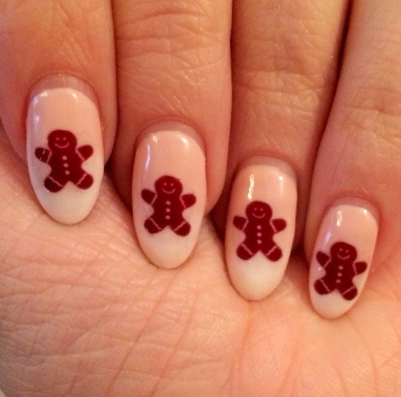 Gingerbread Man Nail Decals