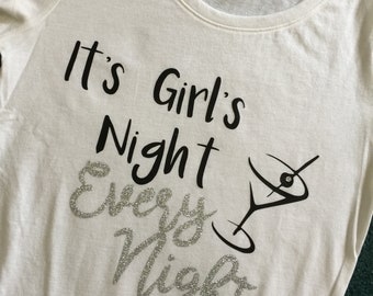 Girls night shirt | Etsy