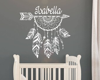 Boho wall decals | Etsy