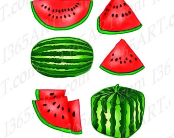 Watermelon clip art | Etsy