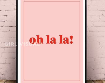 Oh la la poster | Etsy