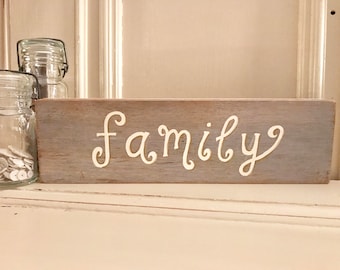 Wooden family sign | Etsy