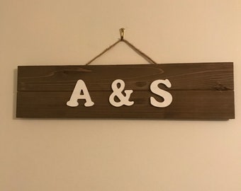 Wooden initials | Etsy