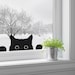 Peeping Cat Window Sticker Animals Pets Sticker art