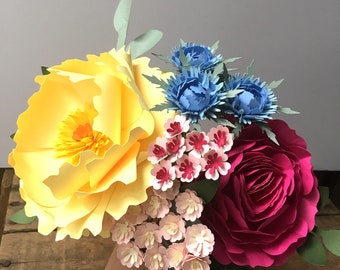 Paper flower bouquet | Etsy