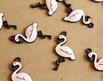 Pink flamingo charm | Etsy