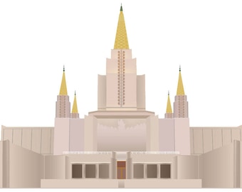 Lds temple drawing | Etsy