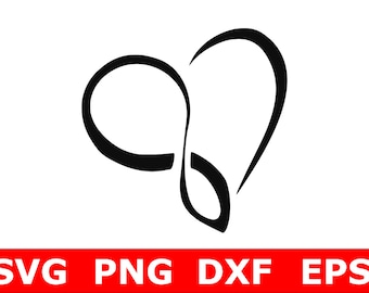 Heart infinity svg | Etsy