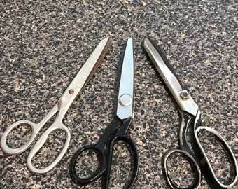12 Dress Maker Scissors Handmade