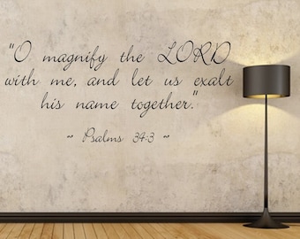 Psalm 34 3 | Etsy