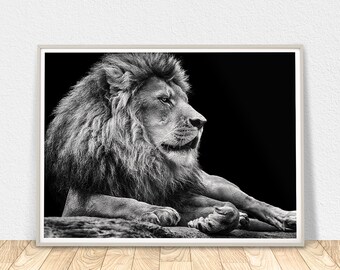 Lion print | Etsy
