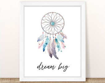 Dream big print | Etsy