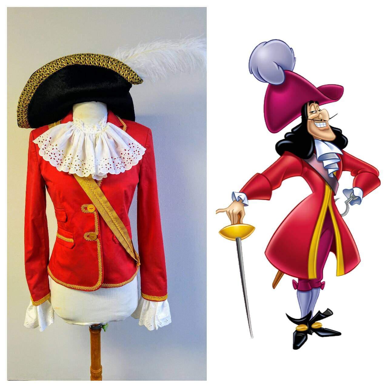 Upcycled Peter Pan Costume Custom Captain Hook Pirate Costume