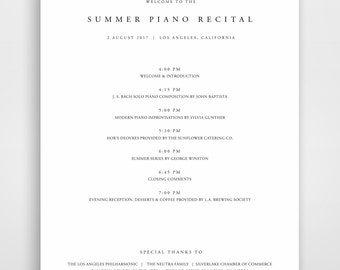 Recital program | Etsy