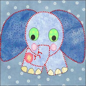 Elephant quilt block | Etsy