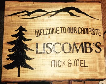 Wood burned sign | Etsy