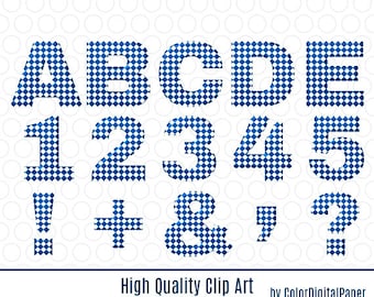 Checkered letters | Etsy