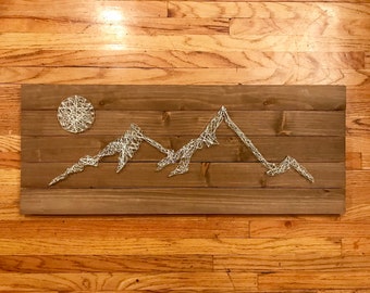 Mountain string art | Etsy