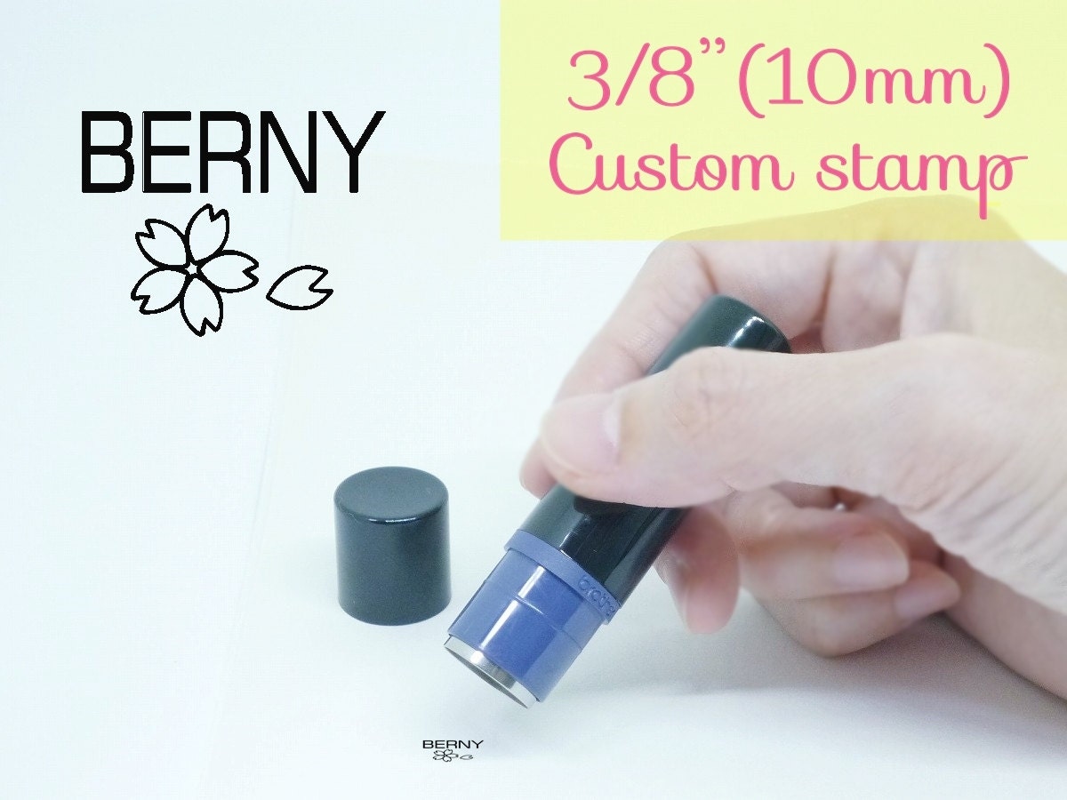 Mini cherry blossom stamp small self-inking stamp 3/8