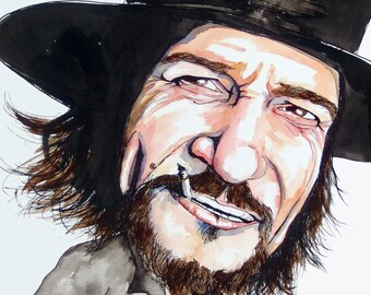 Waylon jennings art | Etsy
