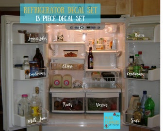 Refrigerator decal | Etsy