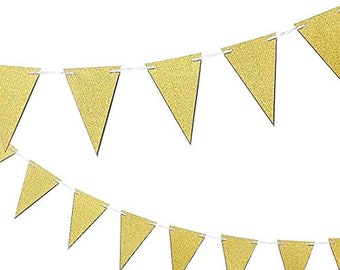 Gold triangle banner | Etsy