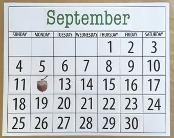 Reusable calendar | Etsy