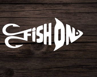 Fishing decal | Etsy