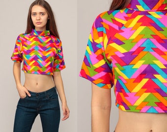 Rainbow crop top | Etsy
