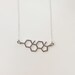 Silver Testosterone Molecule Necklace Hormone Jewelry Male