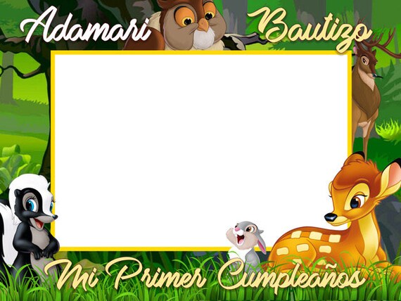 Bambi Birthday Frames Bambi Baby Shower Photo booth Frame