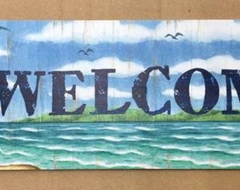 Outdoor welcome sign | Etsy