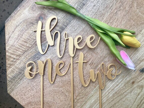 Standing Table Numbers 3D Printed Wedding Table Number