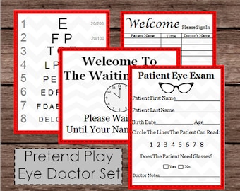 Pretend Doctor Patient Evaluation Check Up Exam Red Chevron