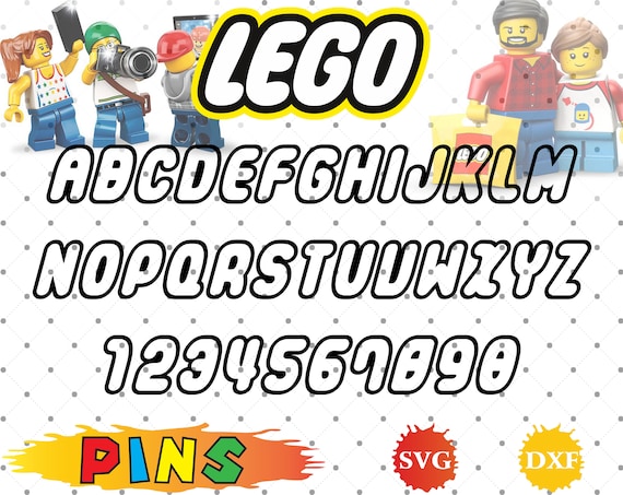 Lego font svg,dxf/Lego alphabet /Lego letters for Design,Print ...