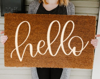 Hello doormat | Etsy
