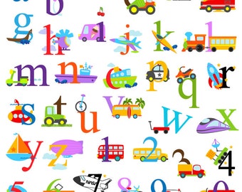Transportation Alphabet Clipart Clip Art Construction