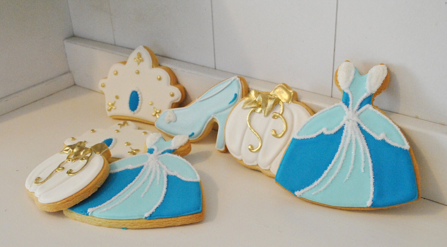 Cinderella Princess Theme Cookies 1 dozen