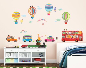 Decowall Dlt 1615 Animal World Map Wall Stickers